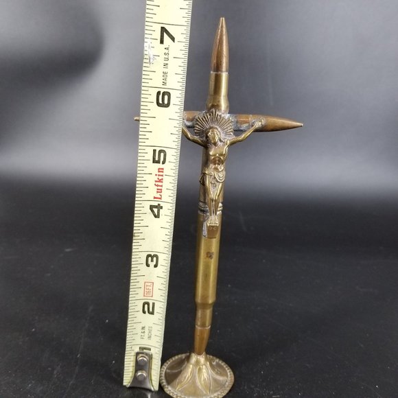 Trench Art | Accents | Antique Wwi Trench Art Cross Crucifix Metal ...